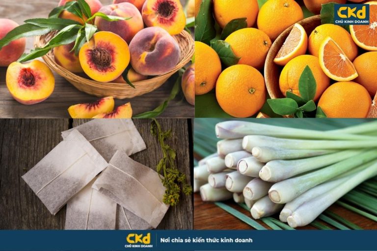 Cách làm trà đào cam sả thơm ngon thu hút khách hàng